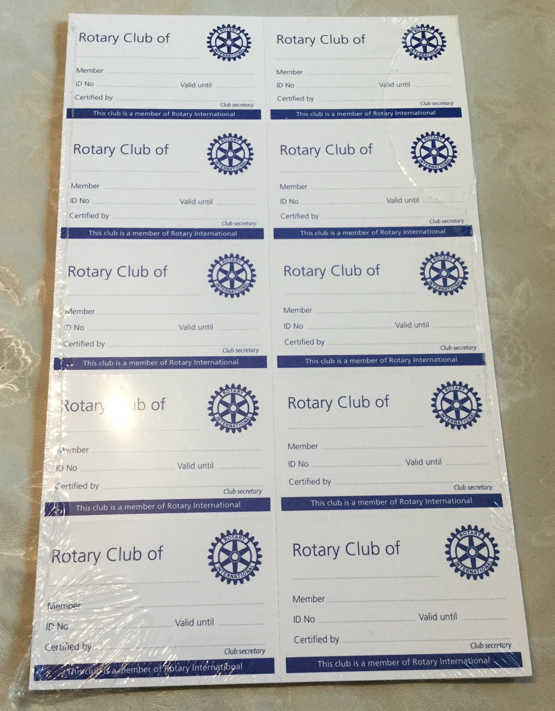Membership Cards Salisbury Rotary Club Membership Cards Salisbury Rotary Club